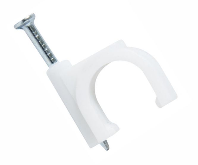 CC-R20-WHITE - CABLE CLIP 20MM ROUND WHITE