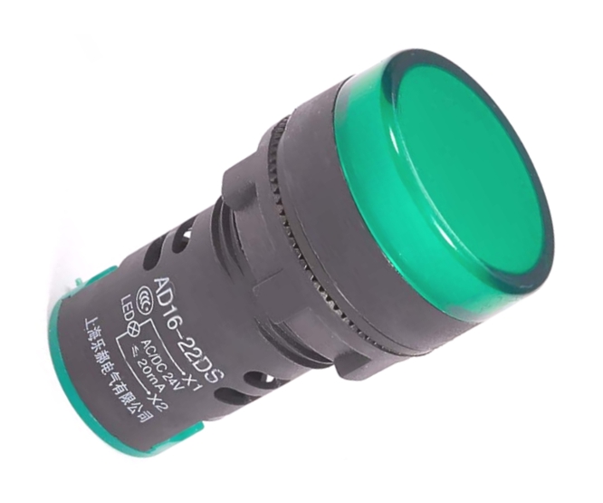 MAC22-600A-G - LED P.LIGHT GREEN 24V AC/DC 22MM