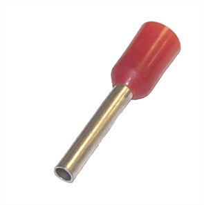 EVN1010 *DBK* - BOOT LACE TERMINAL RED 1mm2 L=10mm-MPQ=10