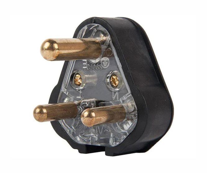 1065P - BLACK - RUBBER PLUG TOP 16A 3 PIN