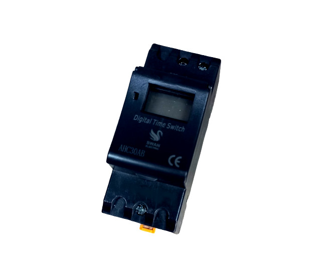 AHC30AGB - DIGITAL TIMER BLACK DIN/SAMITE MOUNT WITH 3 TERMINALS